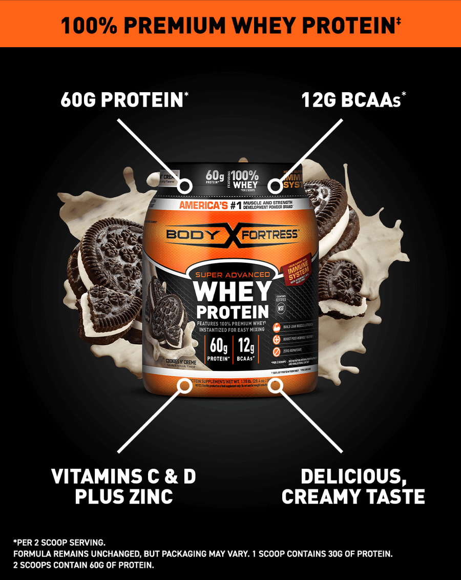Super Advanced Whey, Premium Protein Powder, Cookies N' Cream – Body ...