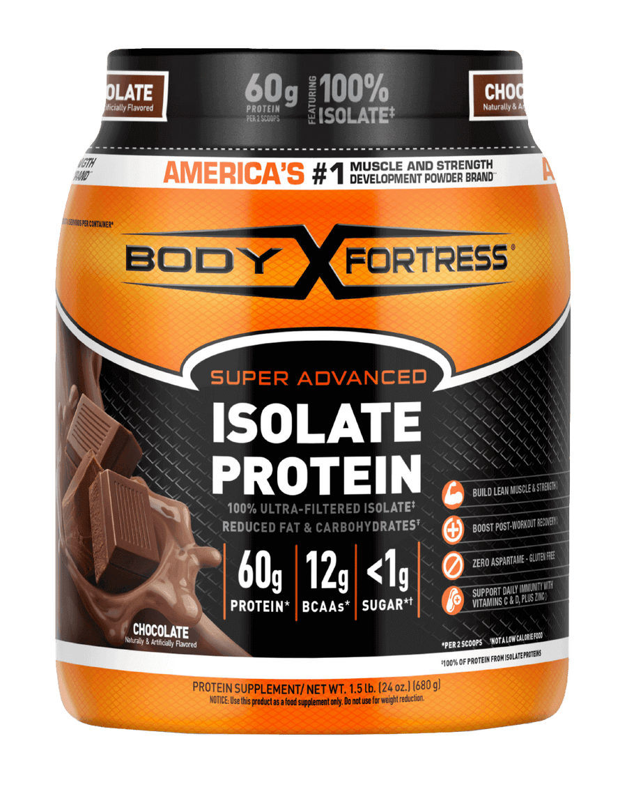 Super Advanced Isolate Protein Powder, Chocolate – Body Fortress